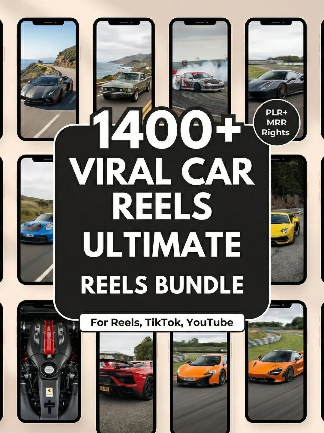 1400 Luxury Cars Reels Bundle Viral Car Edits Supercars Sports Cars ...