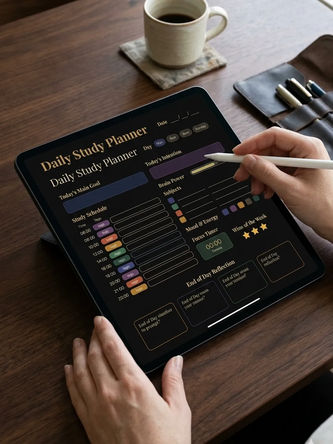 Aesthetic Study Planner PDF | Daily & Weekly Planner for Students ...