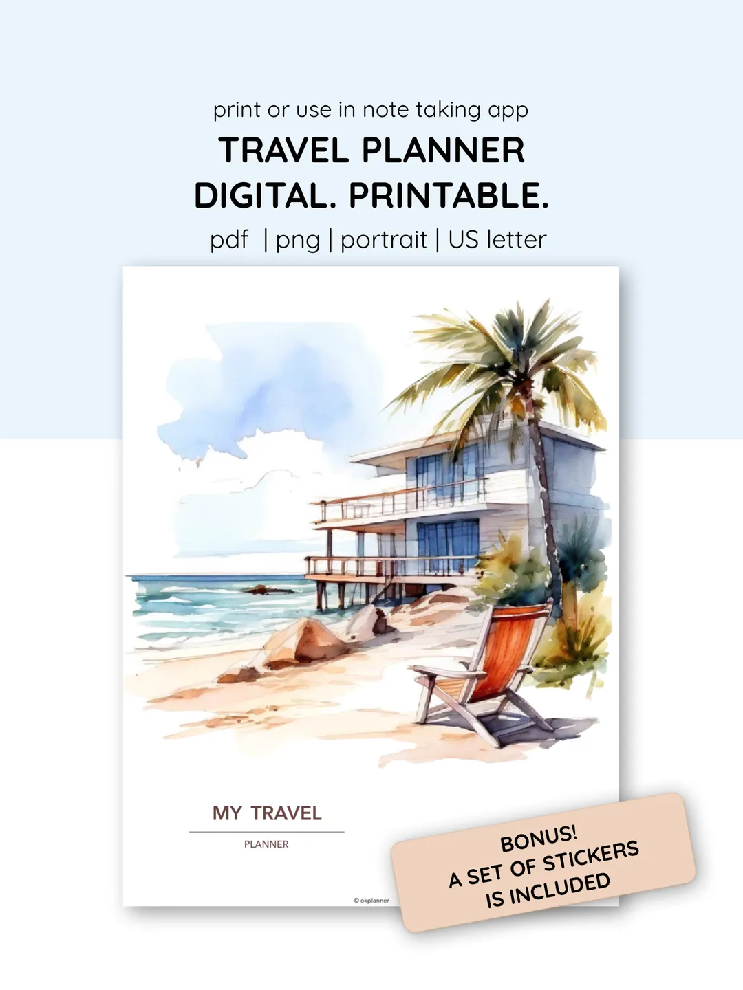 Trip Planner. Travel Planner. Trip Itinerary. Digital vacation planner ...