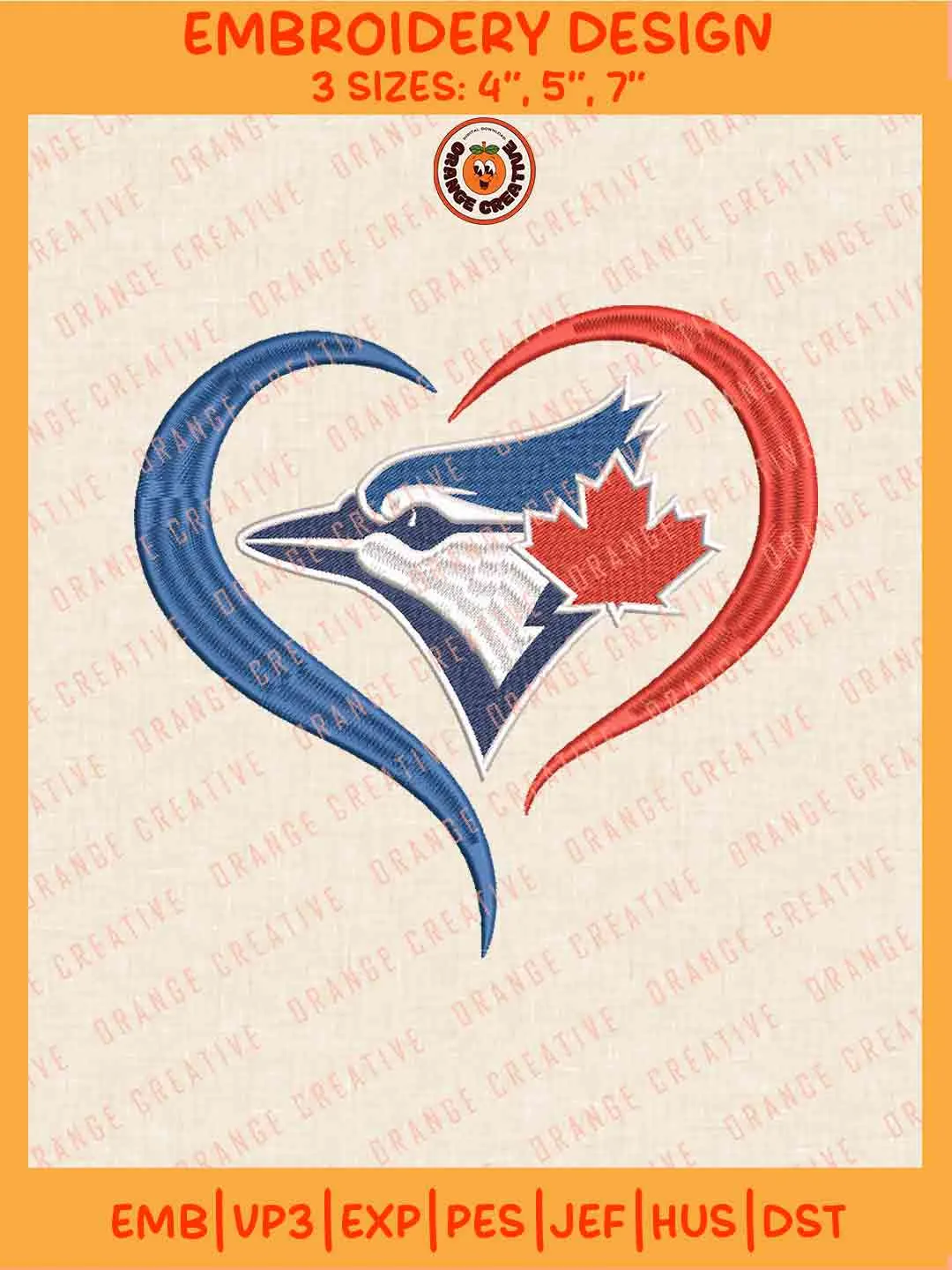 MLB Toronto Blue Jays Team Heart Logo Embroidery Files, MLB Blue Jays ...