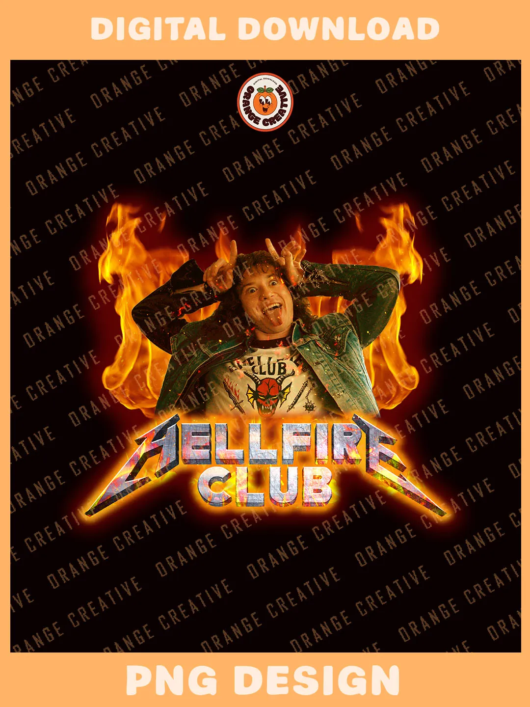 Hellfire Club Bootleg 90s Png Designs, Eddie Munson Stranger Things ...