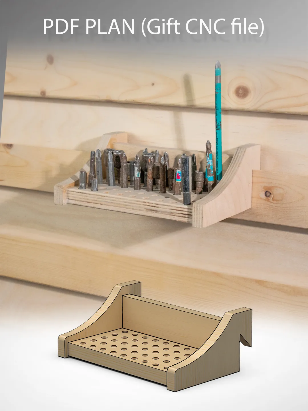 Tape storage Rack Plans (PDF, SVG) for Workshop – DIY French Cleat ...
