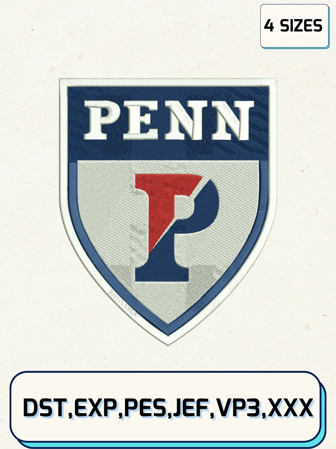 Penn Quakers Logos Embroidery Design Files, NCAA Logos Embroidery ...