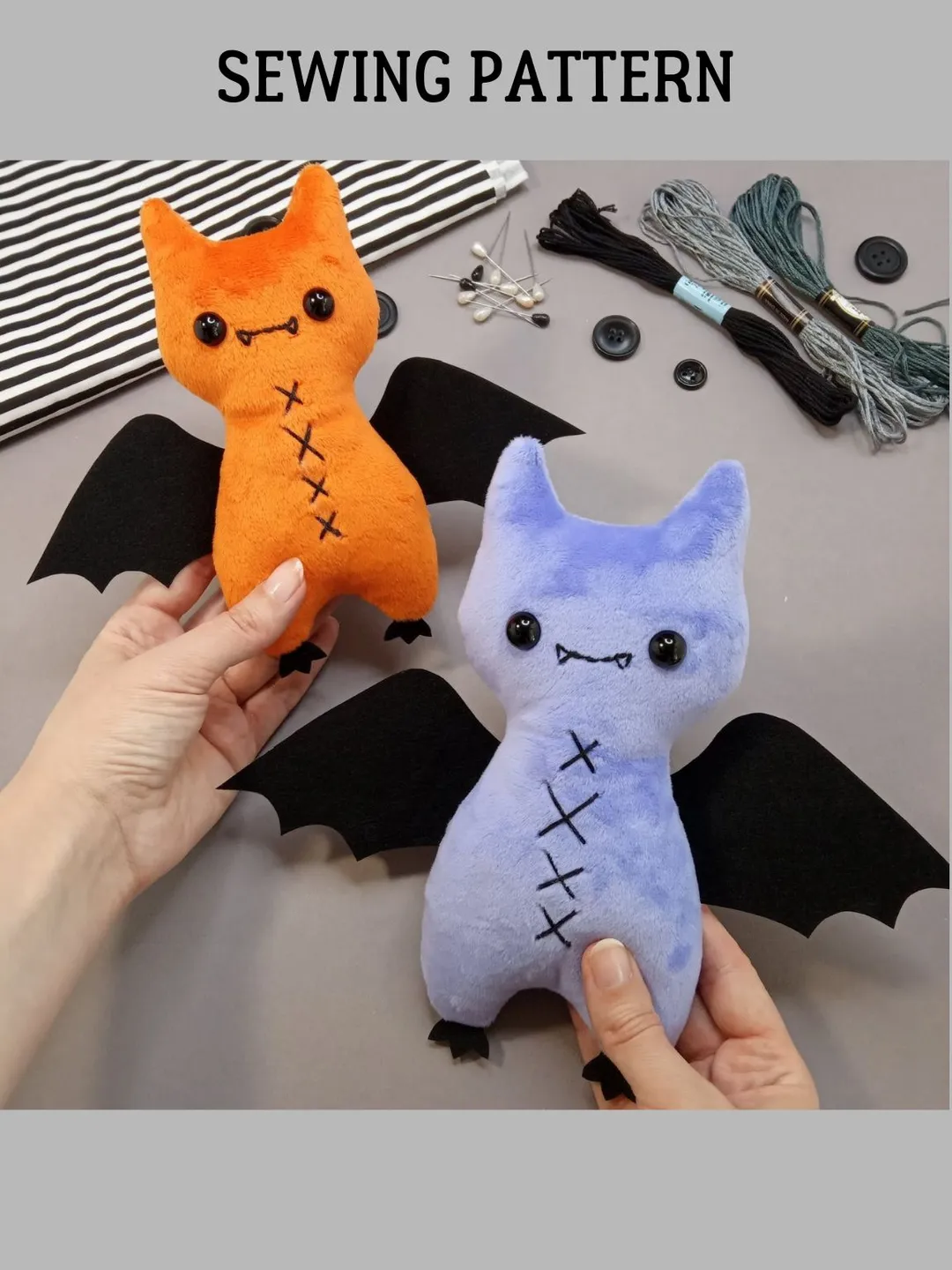 Plush Bat Sewing Pattern PDF