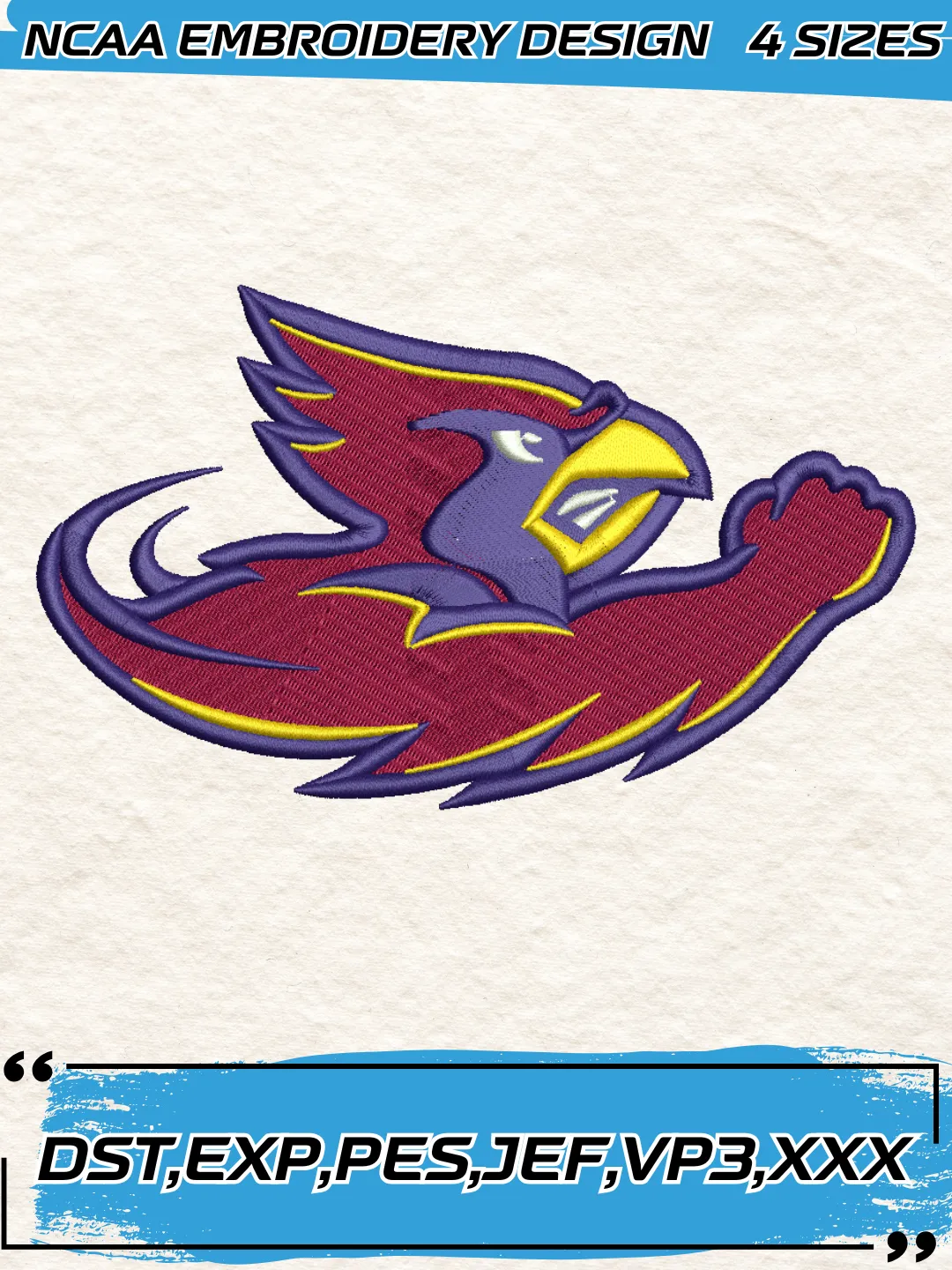 Iowa State Cyclones Mascot Embroidery Design Files, NCAA Logos ...