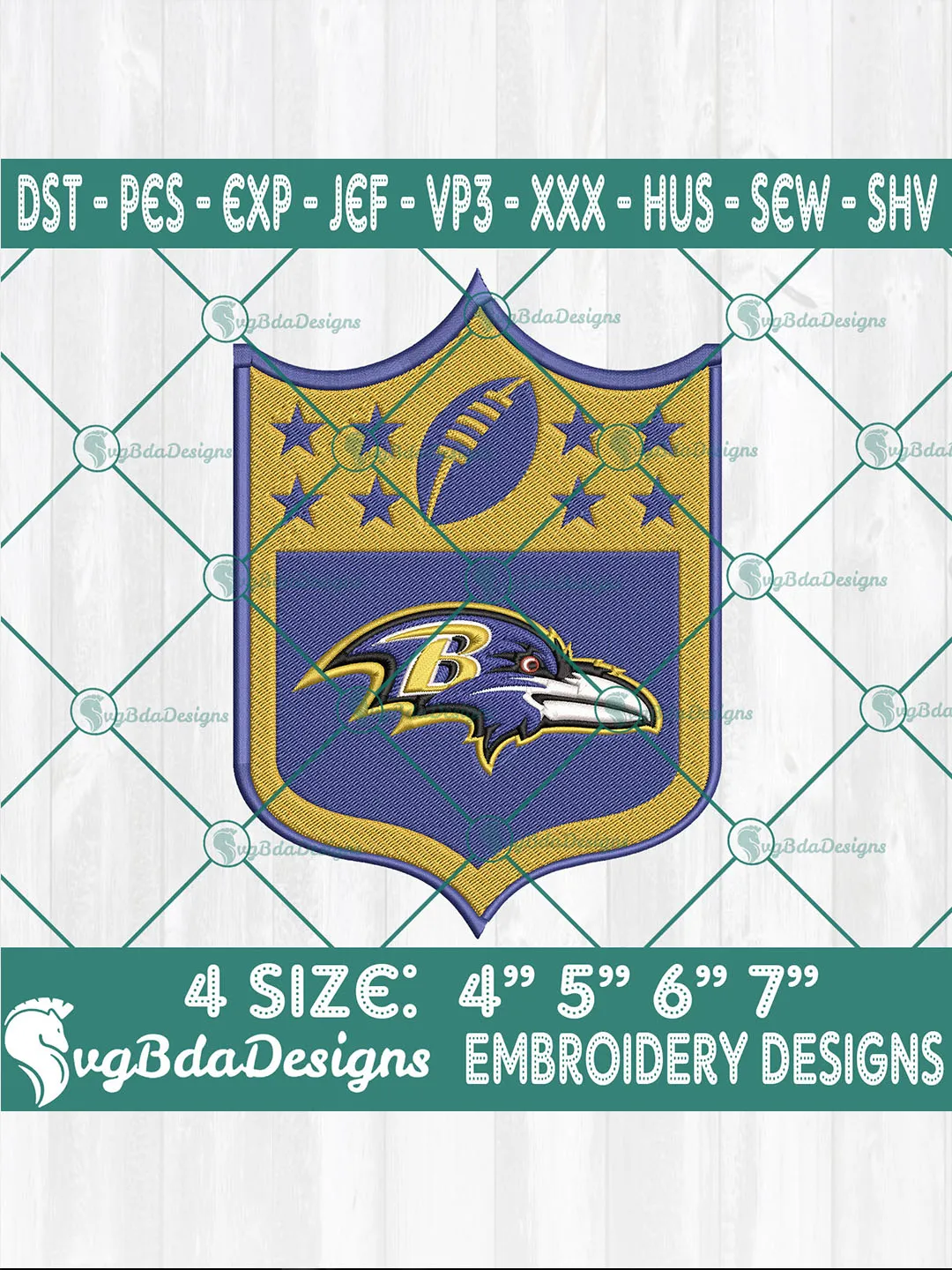 Baltimore Ravens Logo NFL Embroidery Designs – Show Your Team Spirit