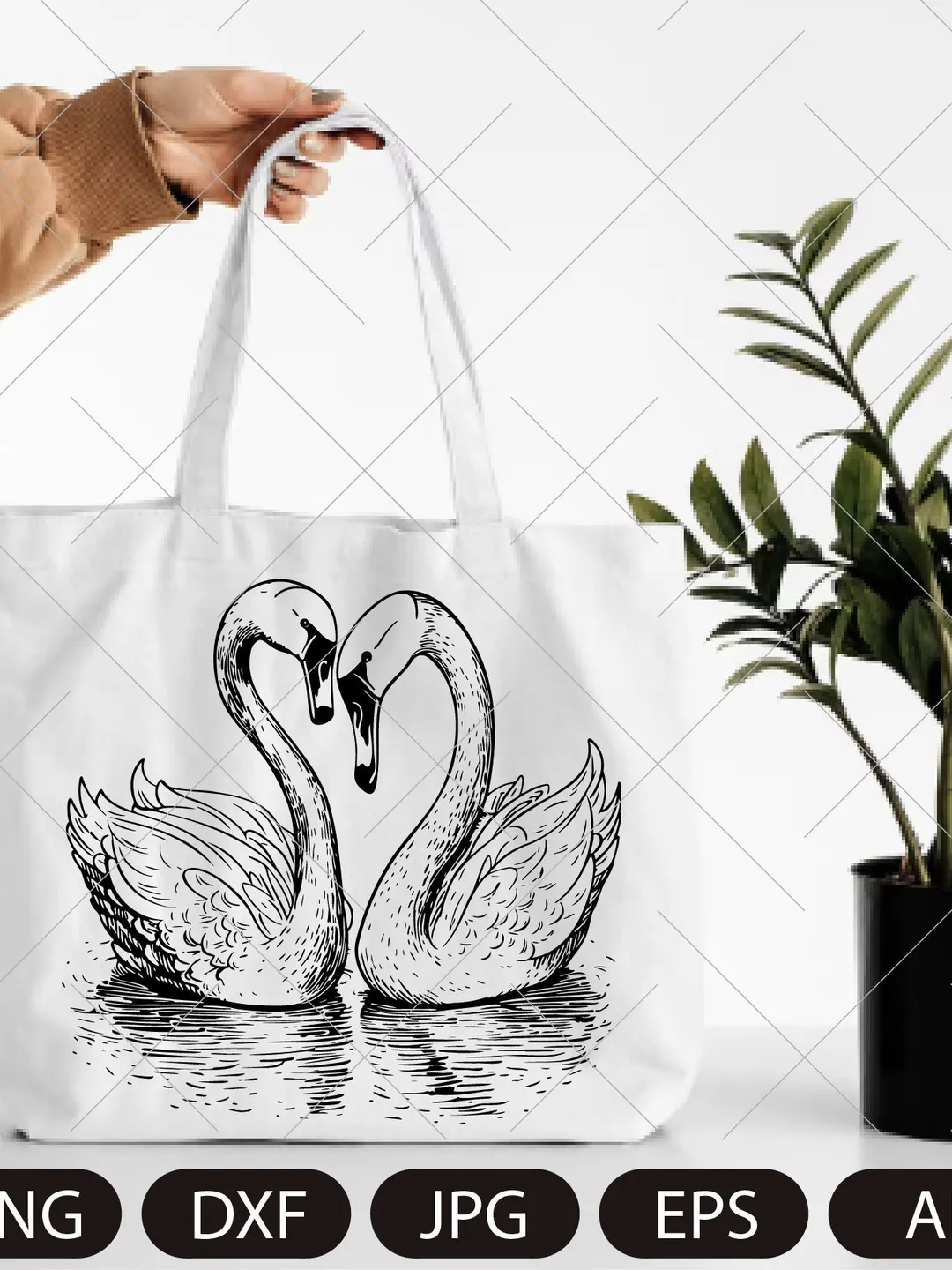 Two Swans SVG, Swan Cricut, Swan Svg Bundle, Swans Svg, Swan Monogram ...