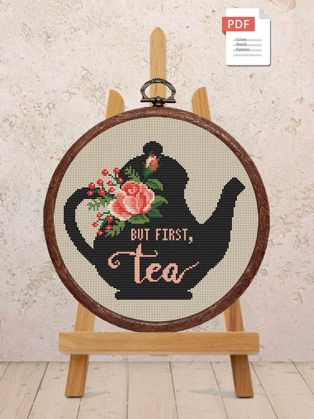 Set of 2 But First Beer Cross Stitch Pattern, Kitchen Cross Stitch ...