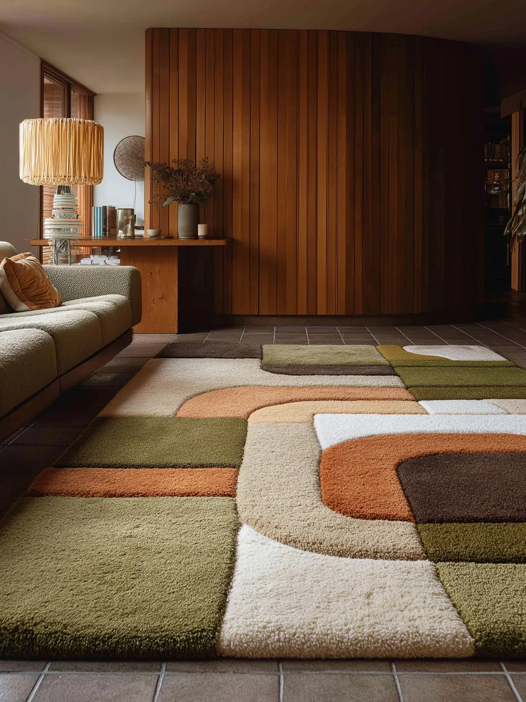 Mid Century Modern Sculpted Geometric Rug, Neutral Abstract Living Room ...