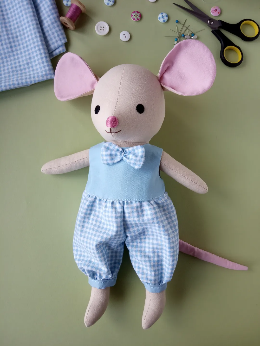 Mouse Doll Sewing Pattern (With Clothes) Instant Digital Download