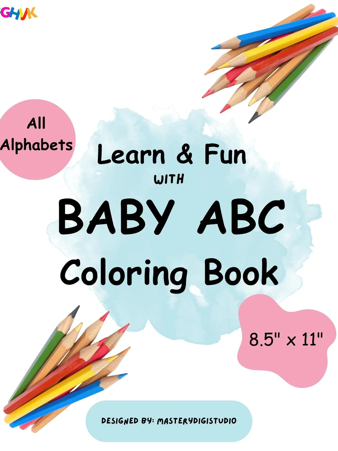 ABC Baby Shower Coloring Book | Baby’s First ABC Printable | Alphabet ...