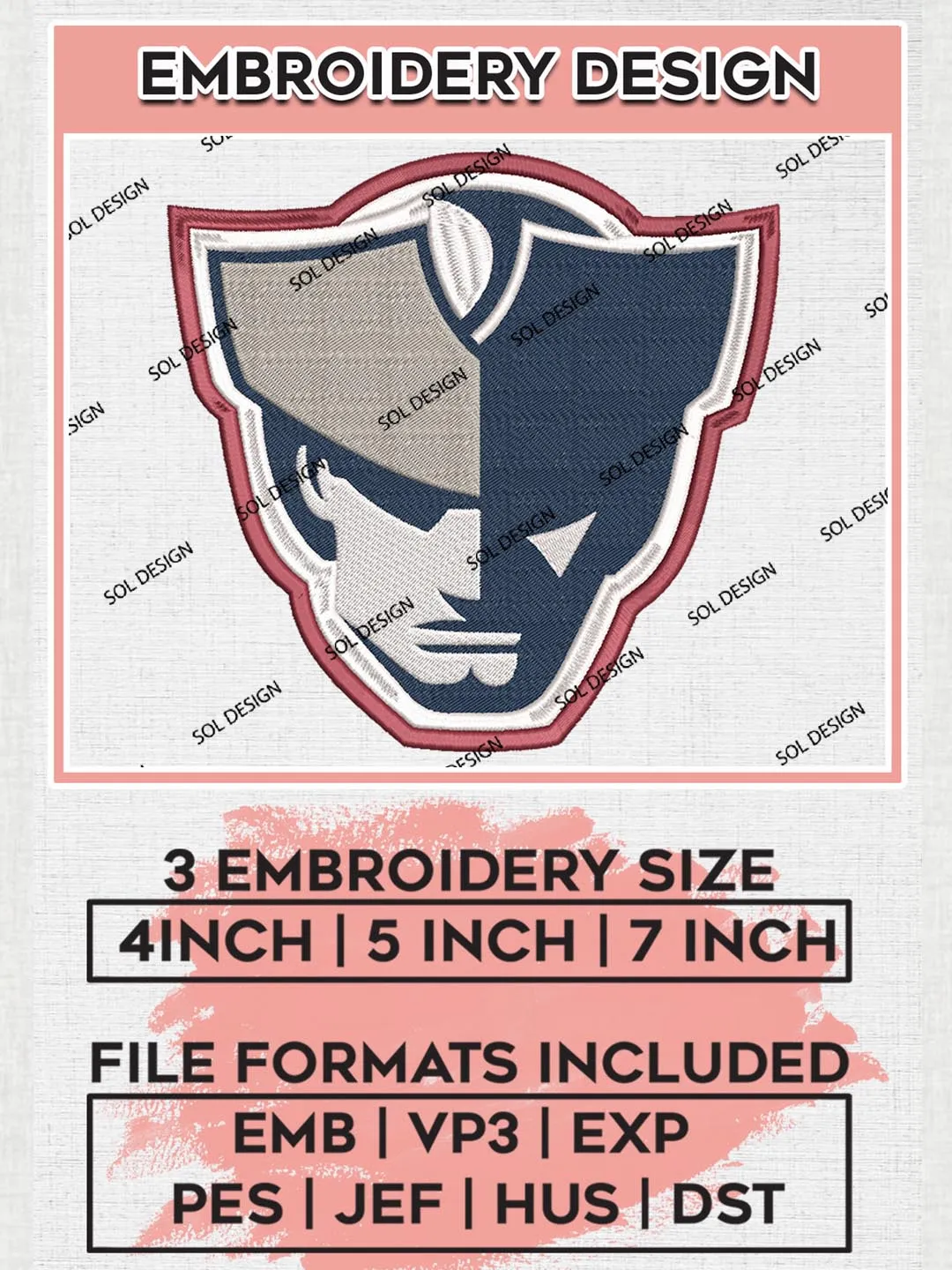 MiLB Somerset Patriots Embroidery Design Files, MiLB Somerset Patriots ...