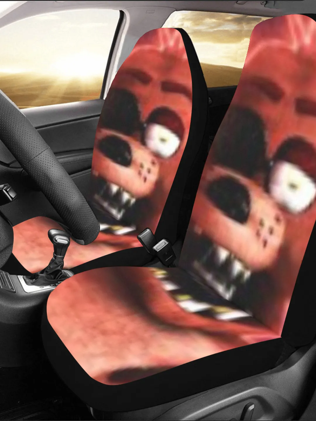 Foxy FNAF Five Nights At Freddy's Car Seat Covers Set of 2 Universal Size