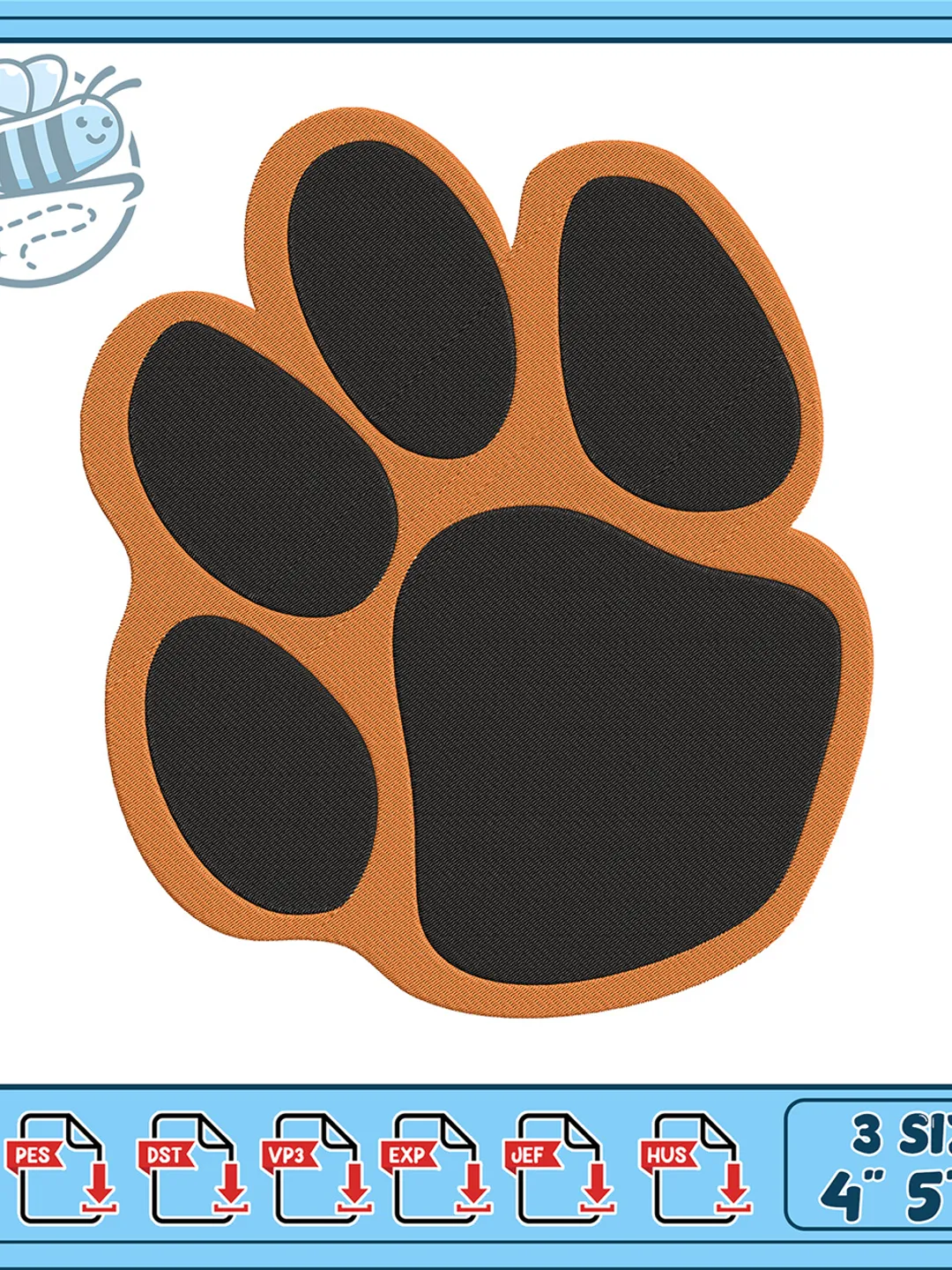Paw Print Machine Embroidery Design, Tiger Claw Pet Lover Embroidery ...