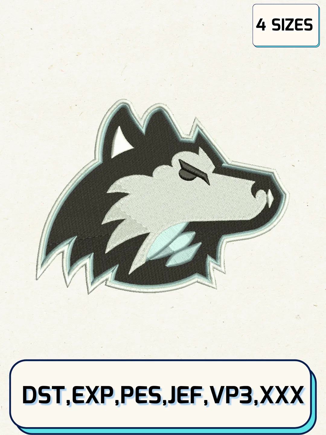 Northern Illinois Huskies Mascot Embroidery Design Files, NCAA Logos ...