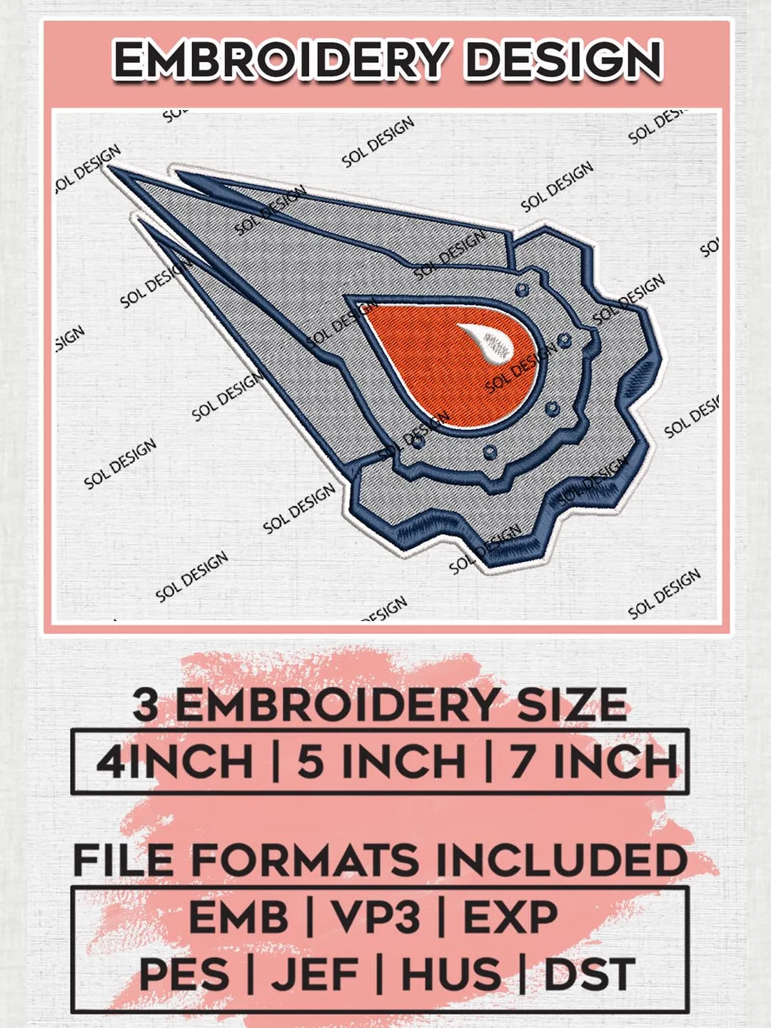 NHL Edmonton Oilers Logo Embroidery Files, NHL Edmonton Oilers Machine ...