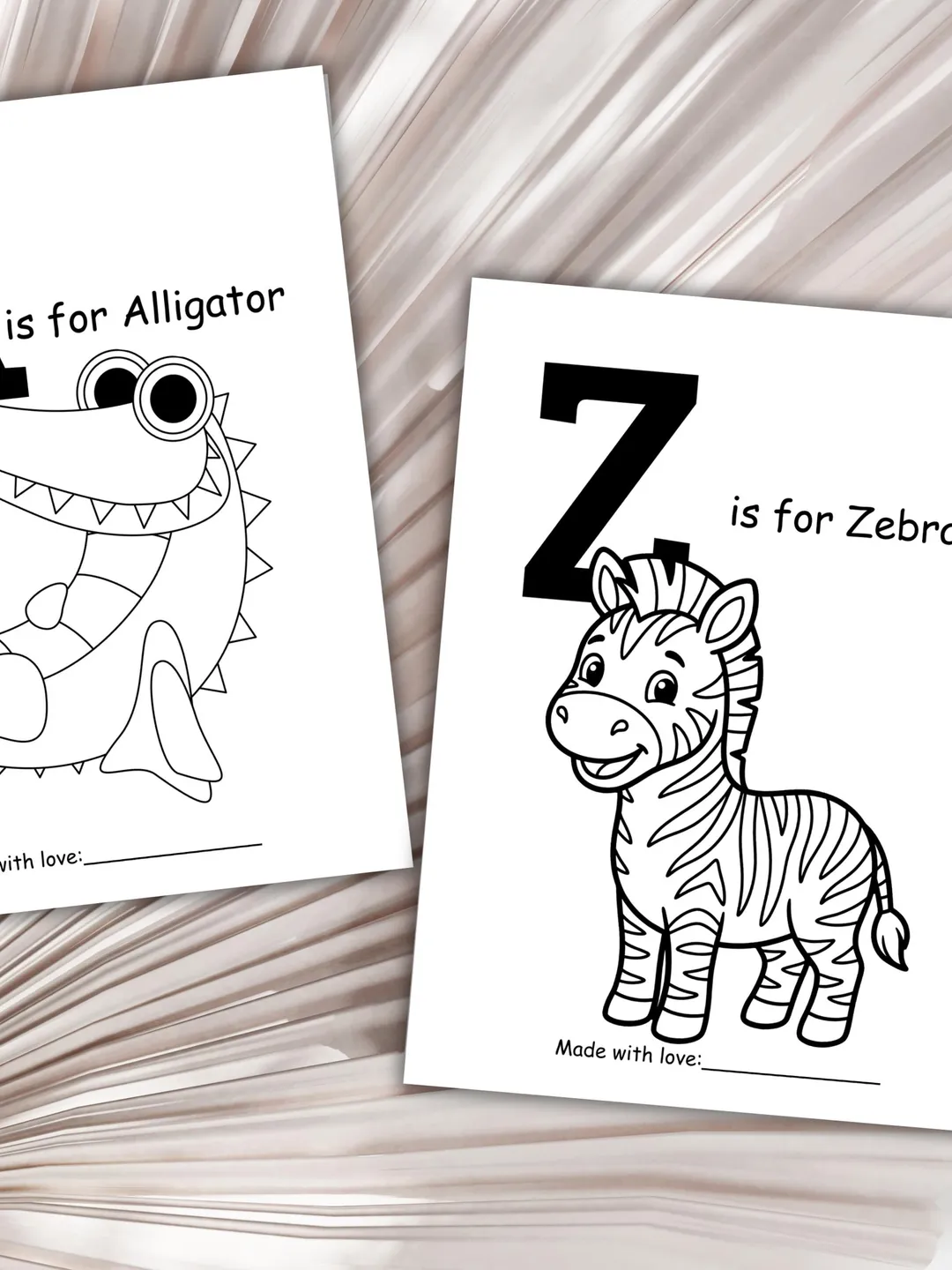 Baby Alphabet Coloring Book A-Z Printable, Toddler ABC Pages, Preschool ...