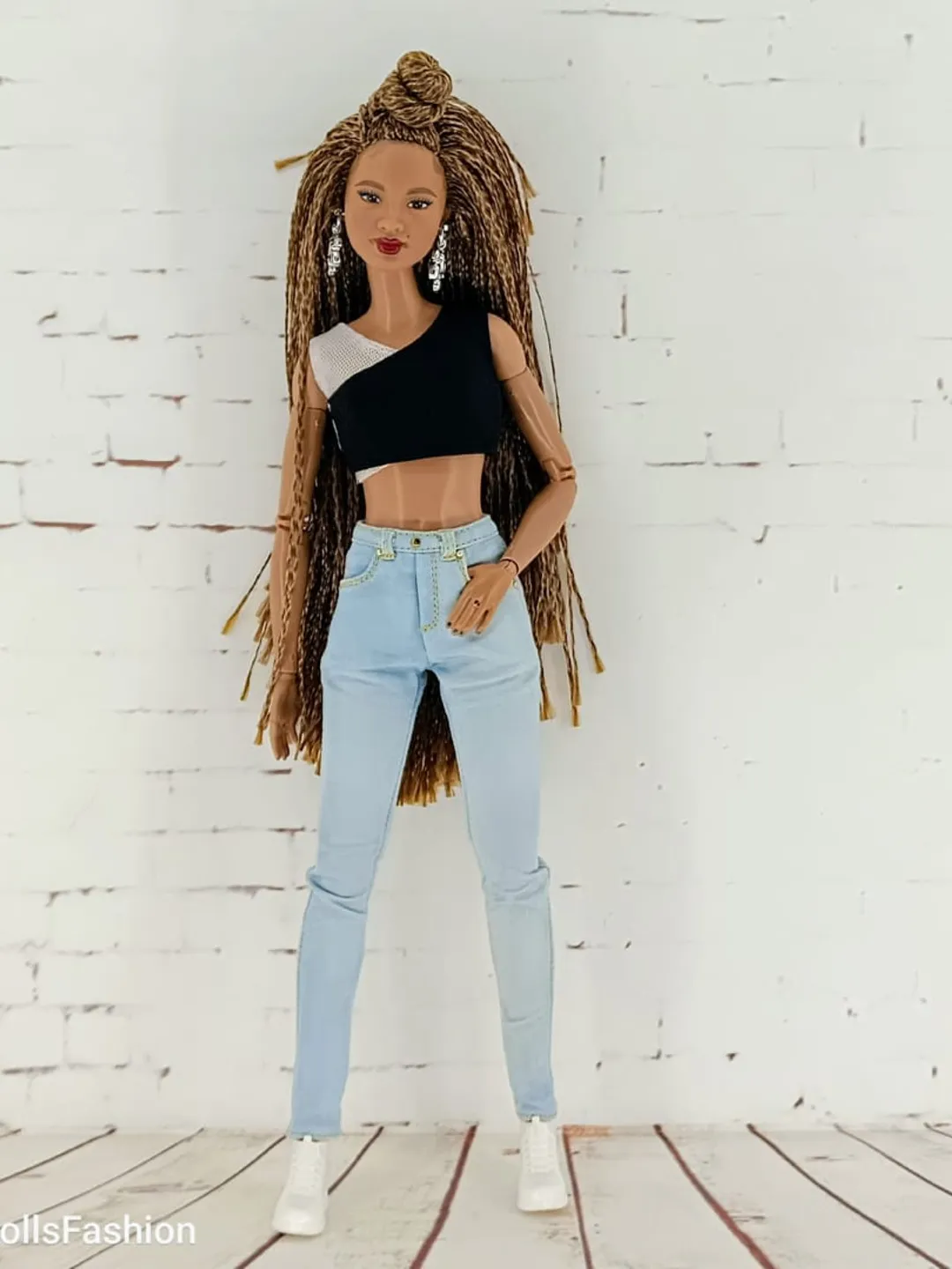 Light blue skinny jeans by Shandollsfashion for Barbie regular