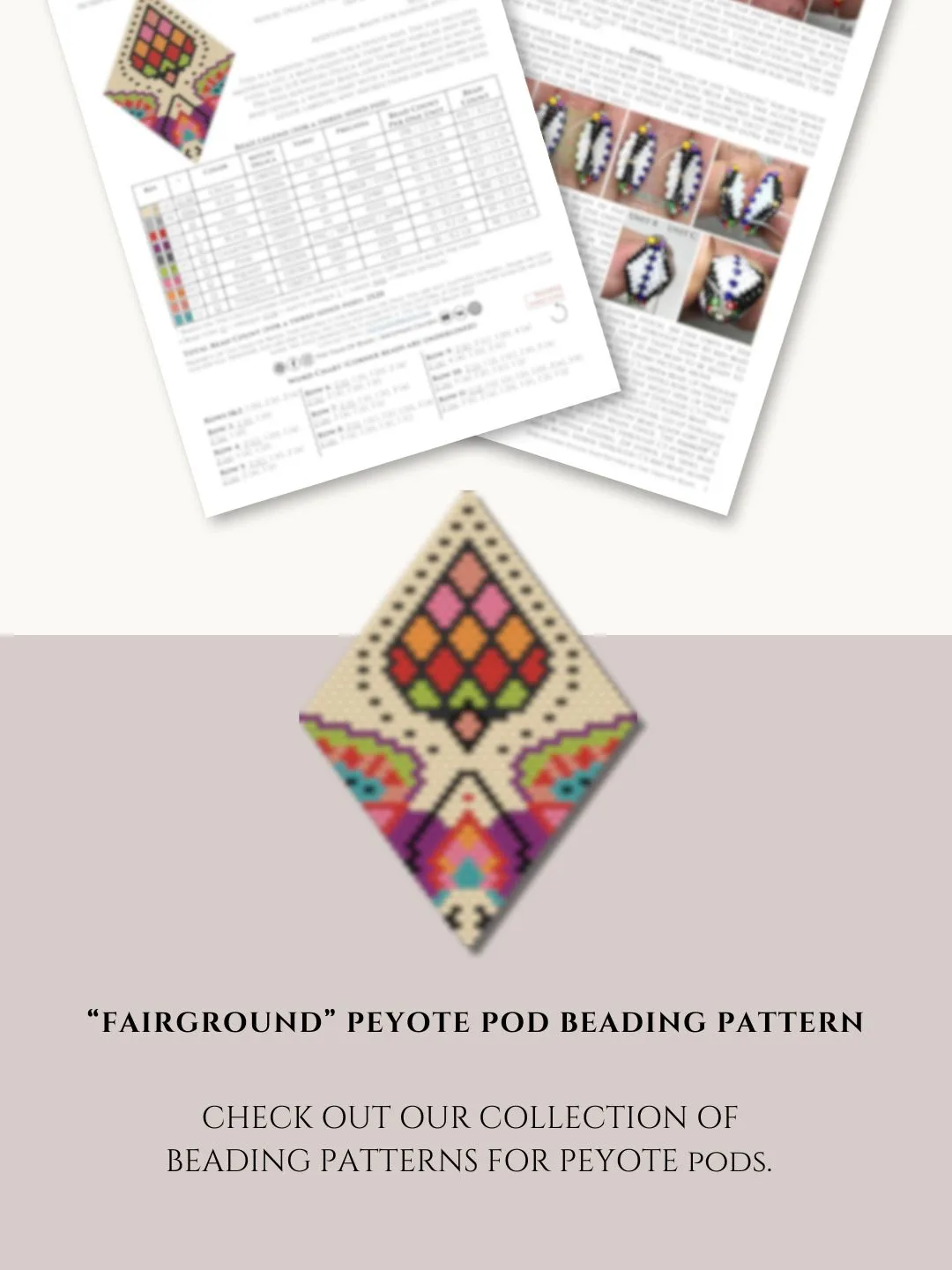 Poinsettia Peyote Pod, Beading Pattern, Flower Christmas Ornament