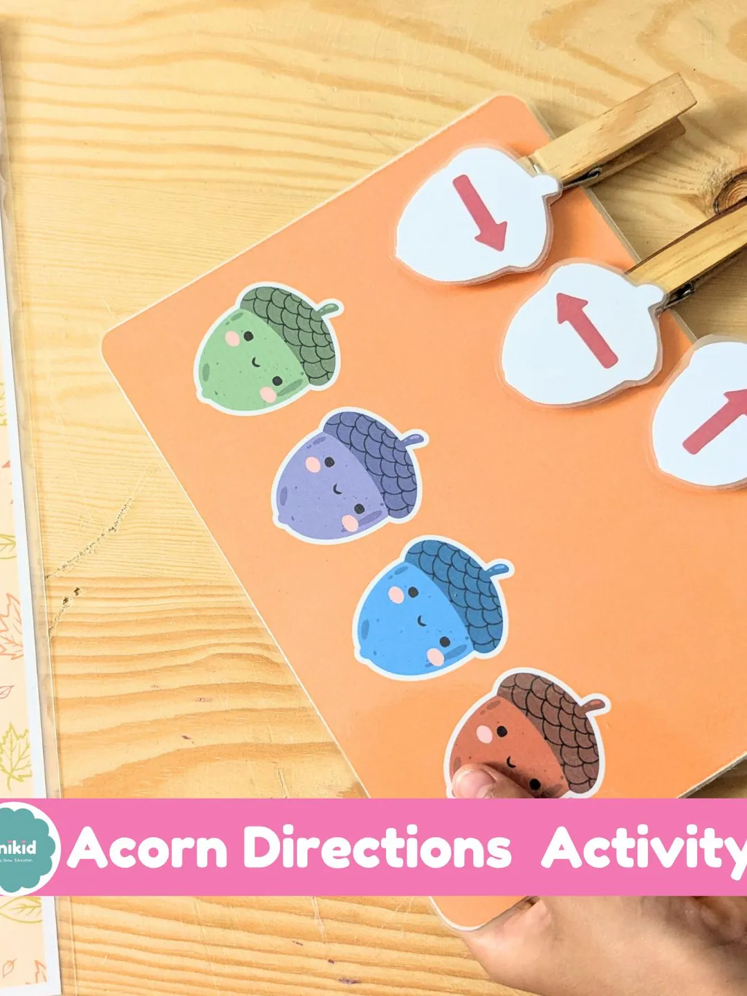 Acorn Directions Activity | Fall Preschool Printable | Montessori Fine ...