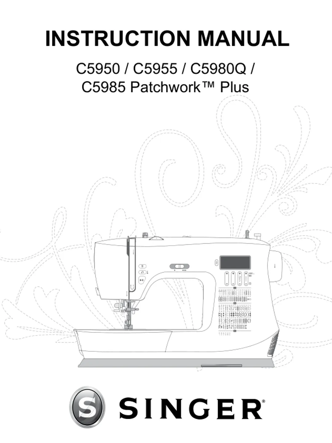 SINGER C5980Q Sewing Machine Operation Instruction Manual