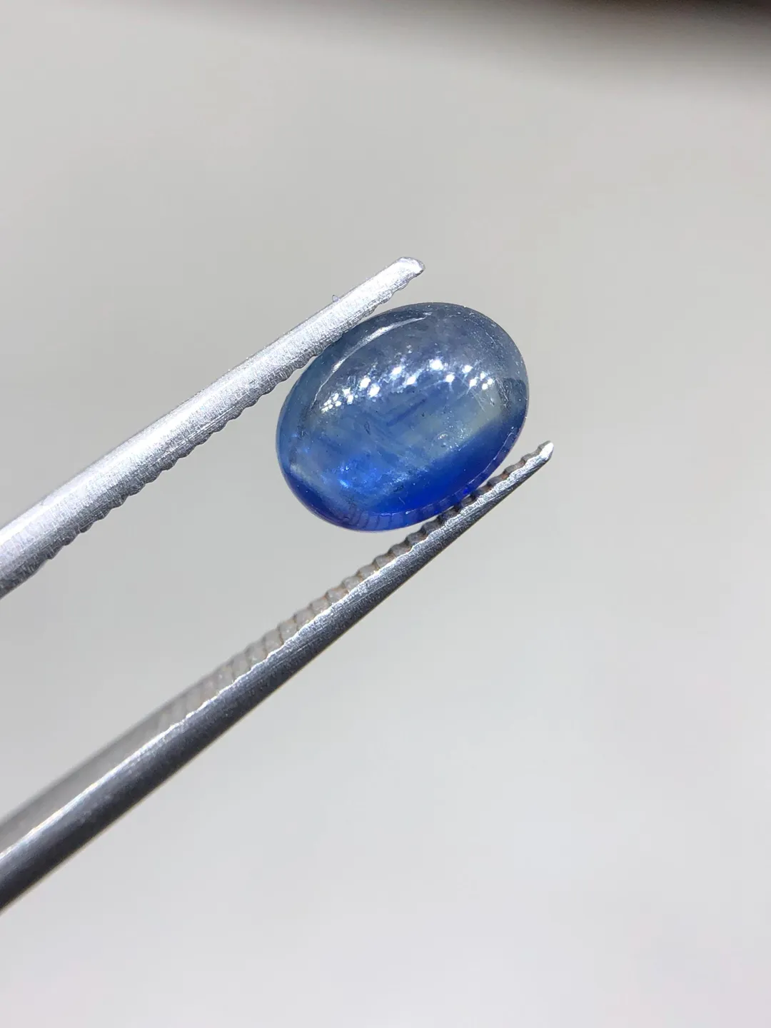 Certified Natural Unheated Blue Sapphire, 1.90ct Oval Cabochon Gemstone ...