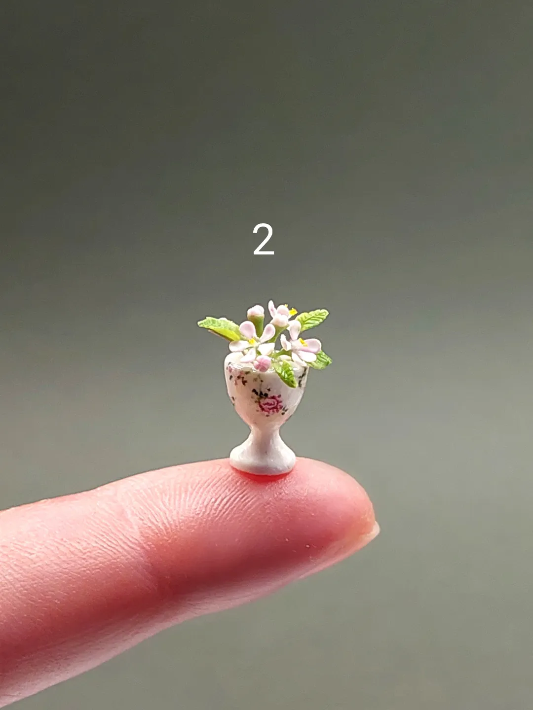 Miniature Floral Easter Spring Composition in an Egg Stand 1:12 scale ...