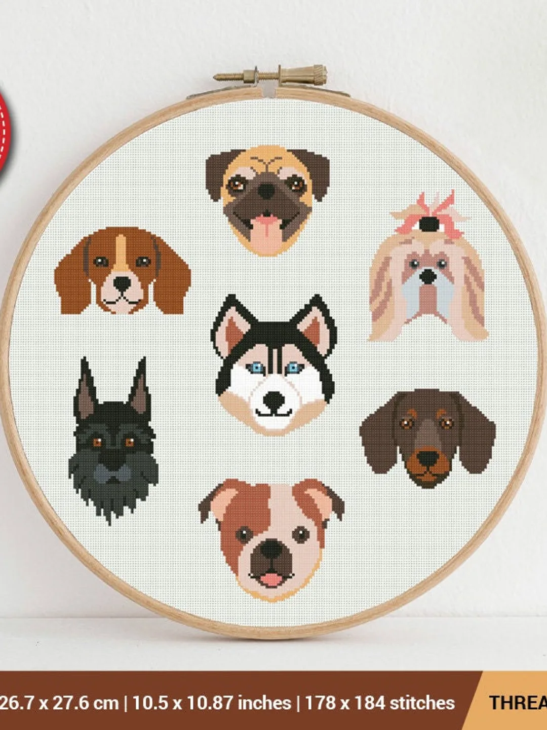Dogs Cross stitch pattern | Embroidery Pattern | Instant Download ...