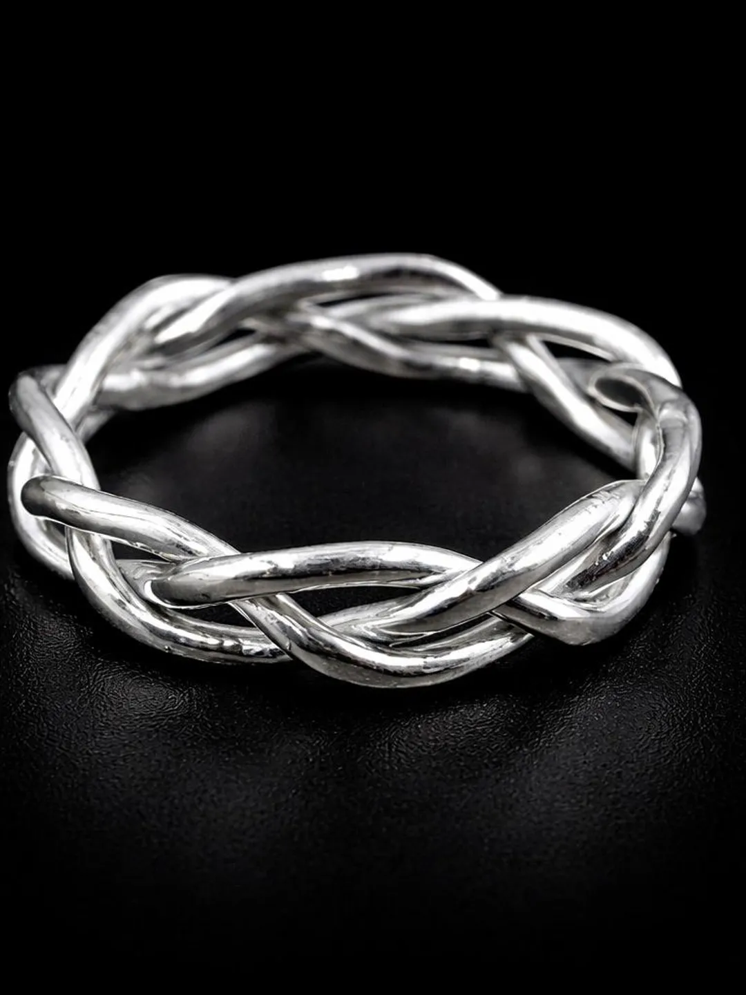 Handmade Copper Braided Ring | Rustic Rope Band