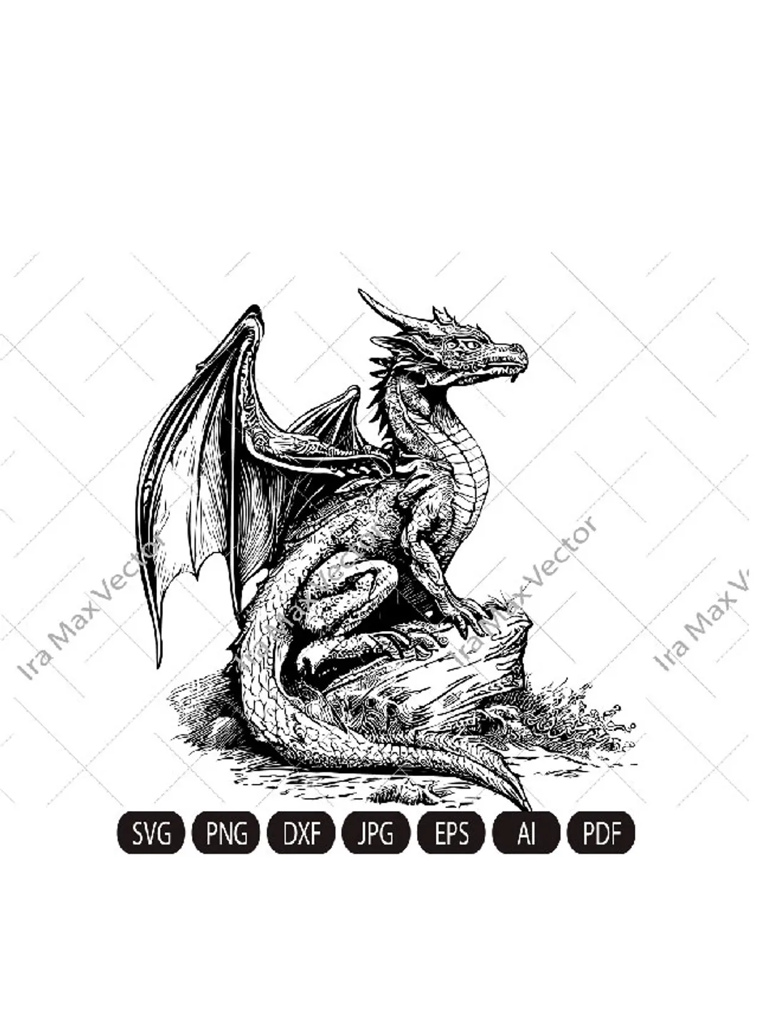 Dragon svg, Dragon detailed, Dragon flying, Dragon Vector, Chinese ...