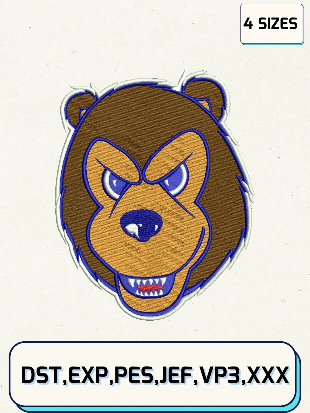 Belmont Bruins Mascot Embroidery Design Files, NCAA Logos Embroidery ...