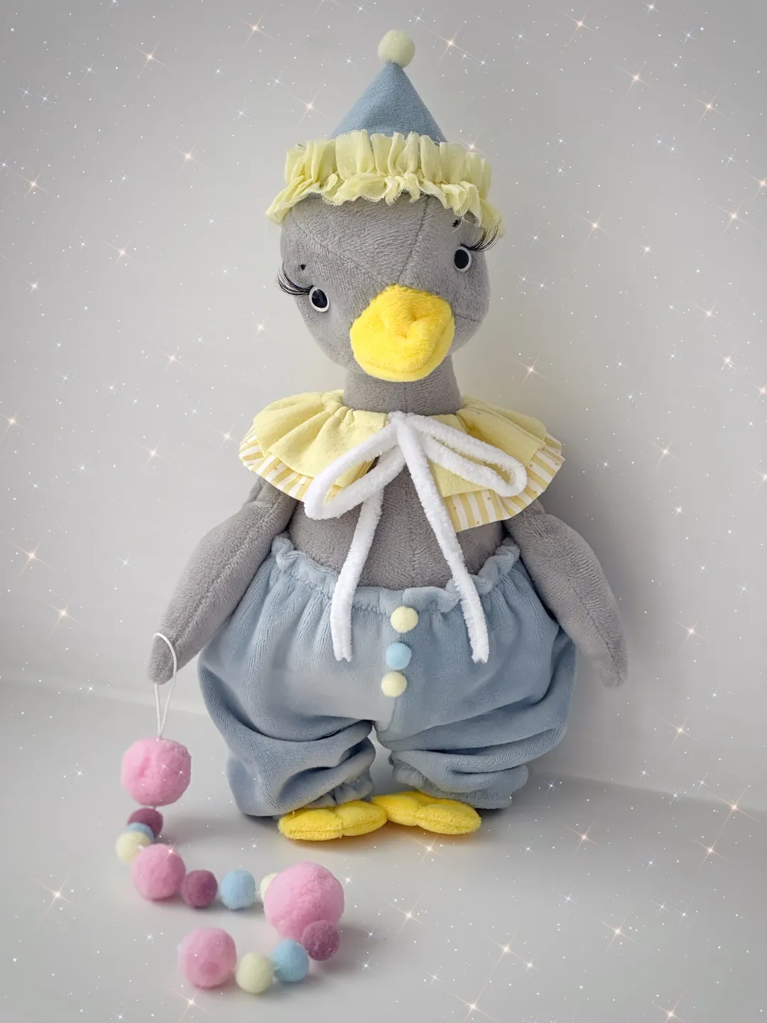 Handmade Plush Soft Birthday Goose. Stuffed Animal Toy. Geese with ...
