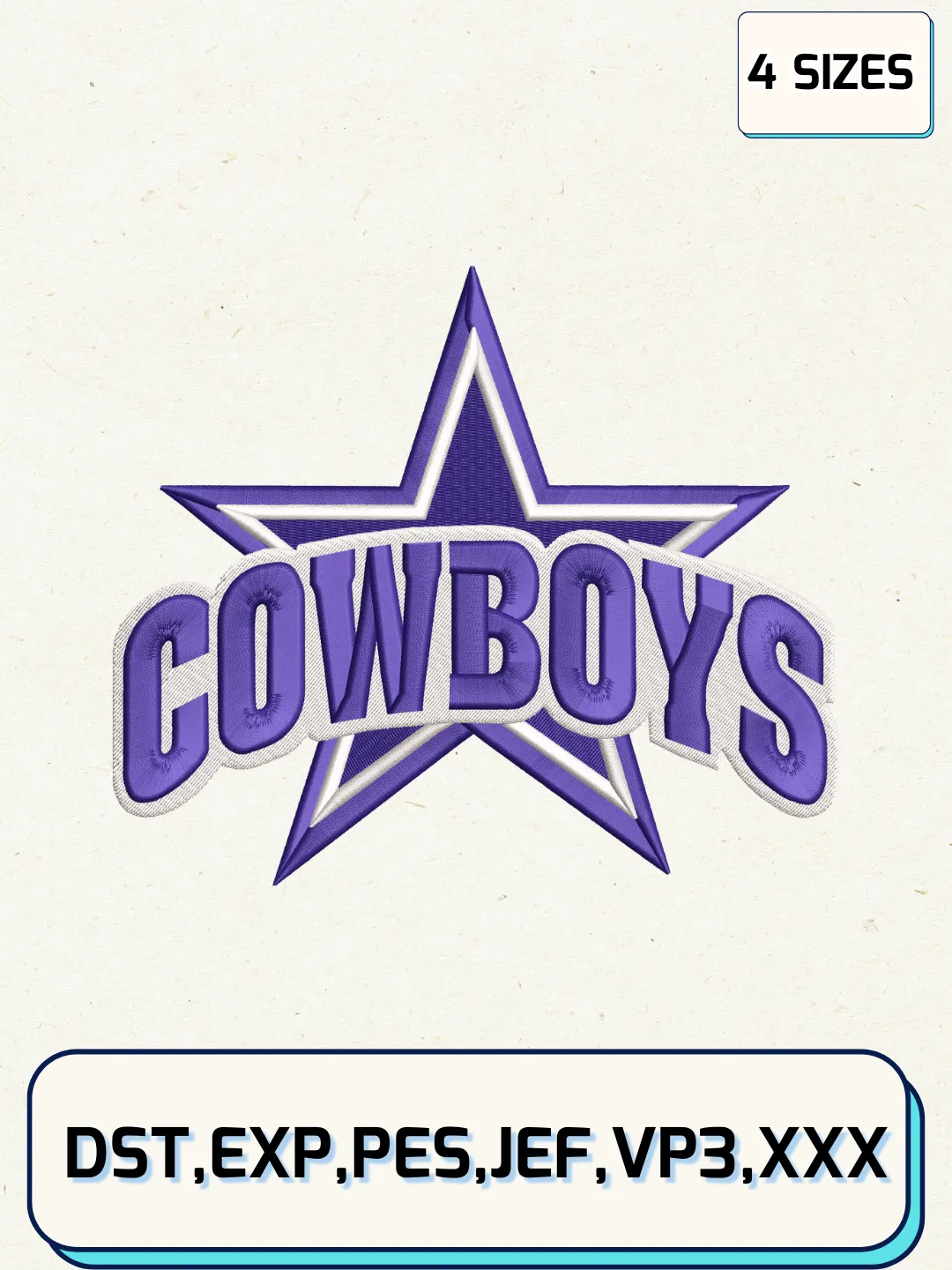 Dallas Cowboys Logos Embroidery Design Files, NFL Logos Embroidery ...