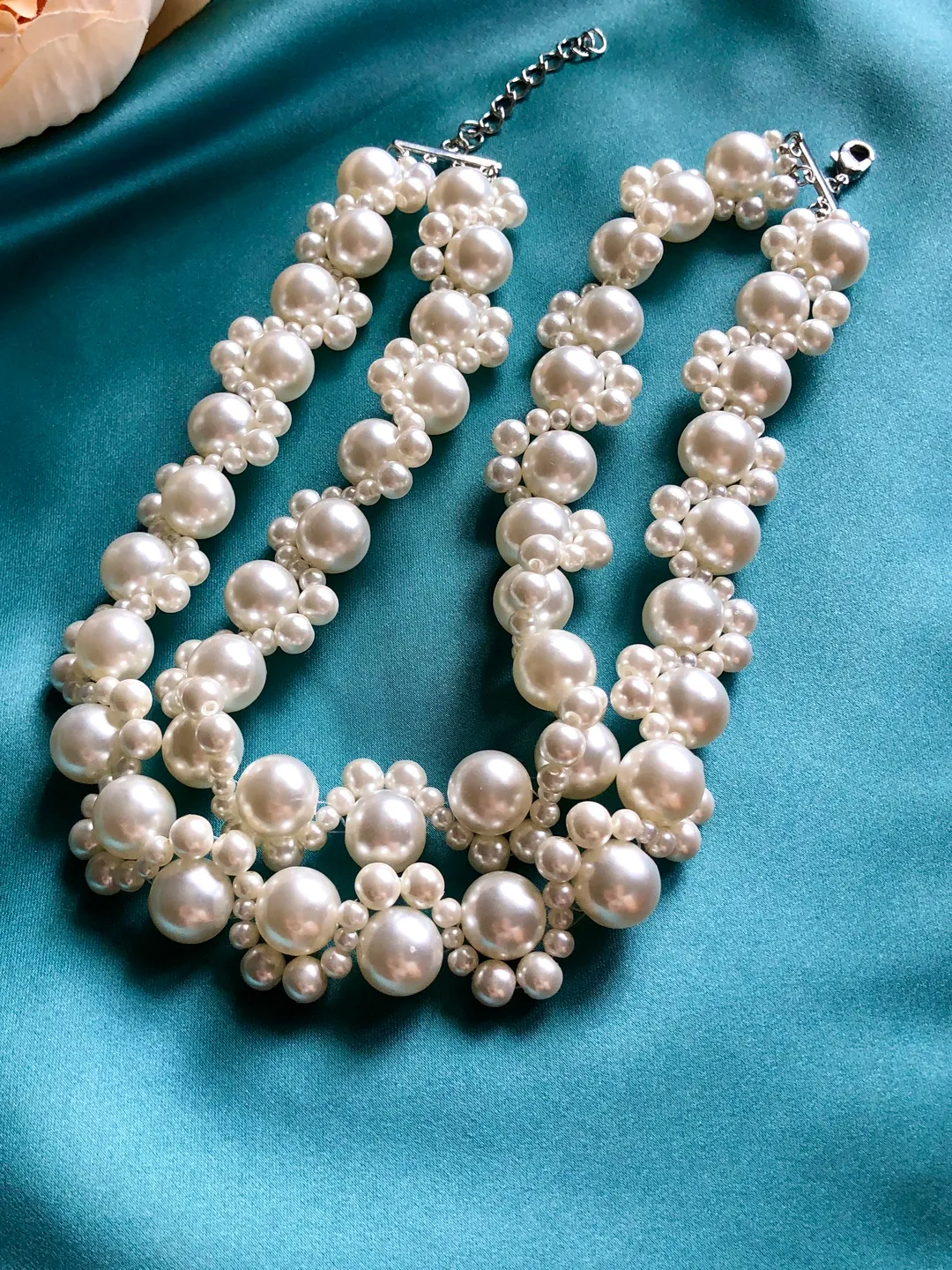 Double Majorca Pearl Necklace