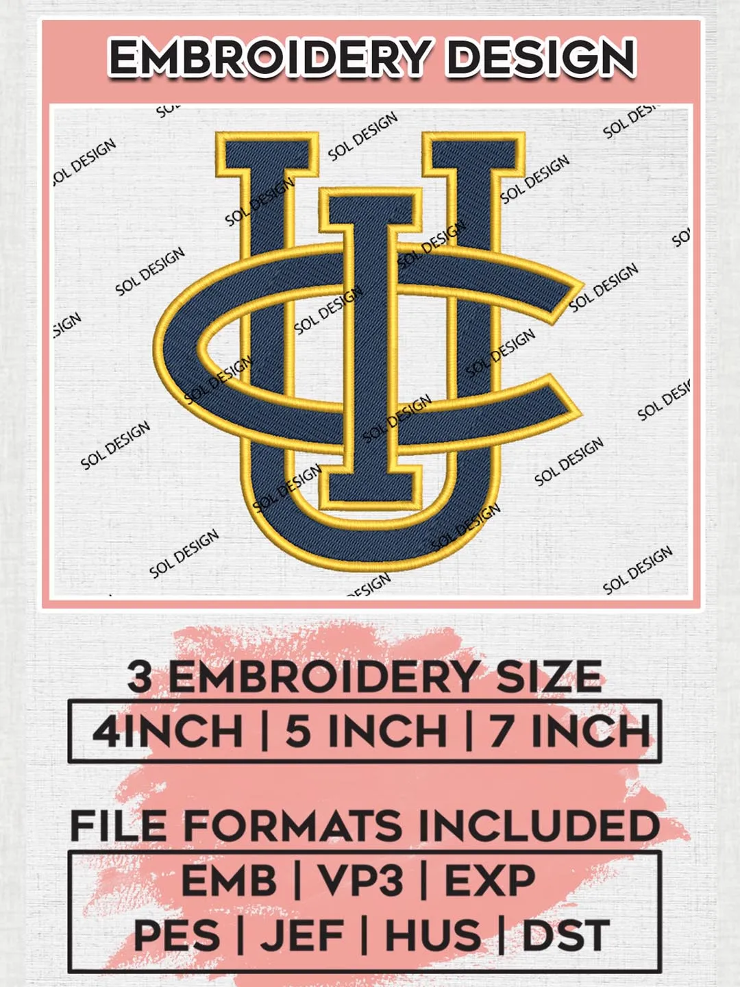 UC Irvine Anteaters Logo Machine Embroidery Design, NCAA UC Irvine ...