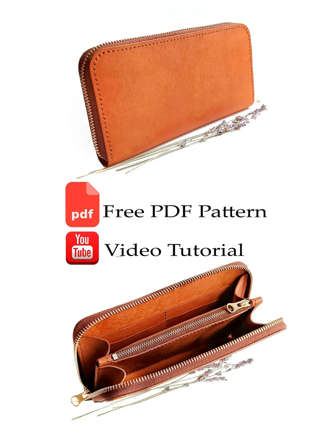 Free PDF Pattern zipper wallet- Download PDF & video TUTORIAL Punch ...