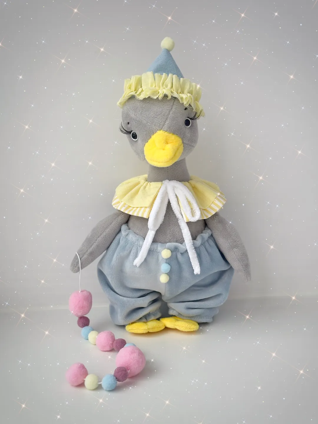 Handmade Plush Soft Birthday Goose. Stuffed Animal Toy. Geese with ...