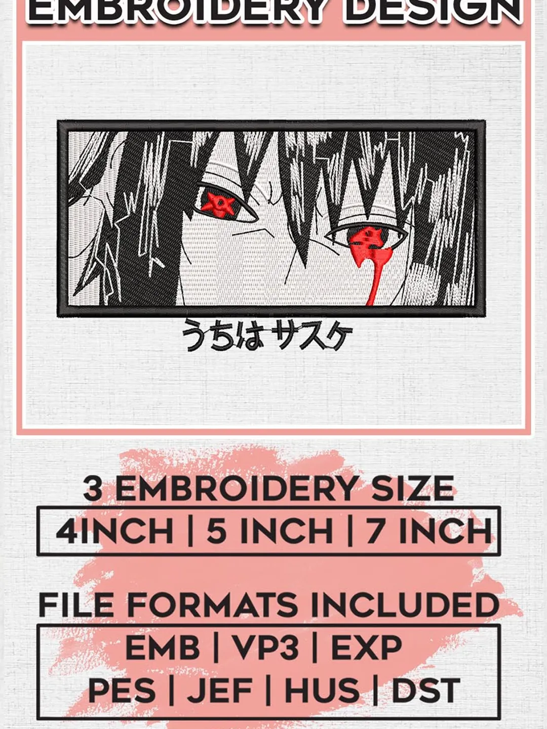 Uchiha Sasuke Nike Embroidery Designs, Sasuke Anime Character ...