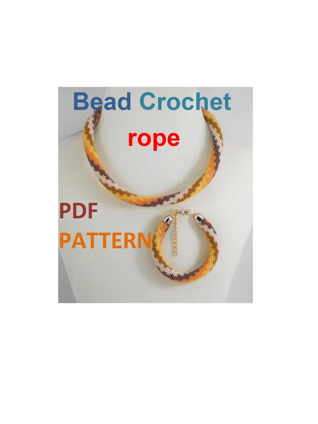 Snake necklace pattern, PDF file, Pdf pattern brown necklace, Jewelry ...