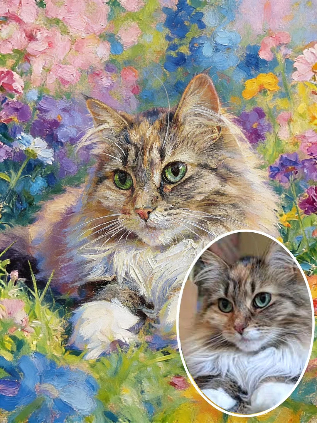 Cat custom portrait digital art
