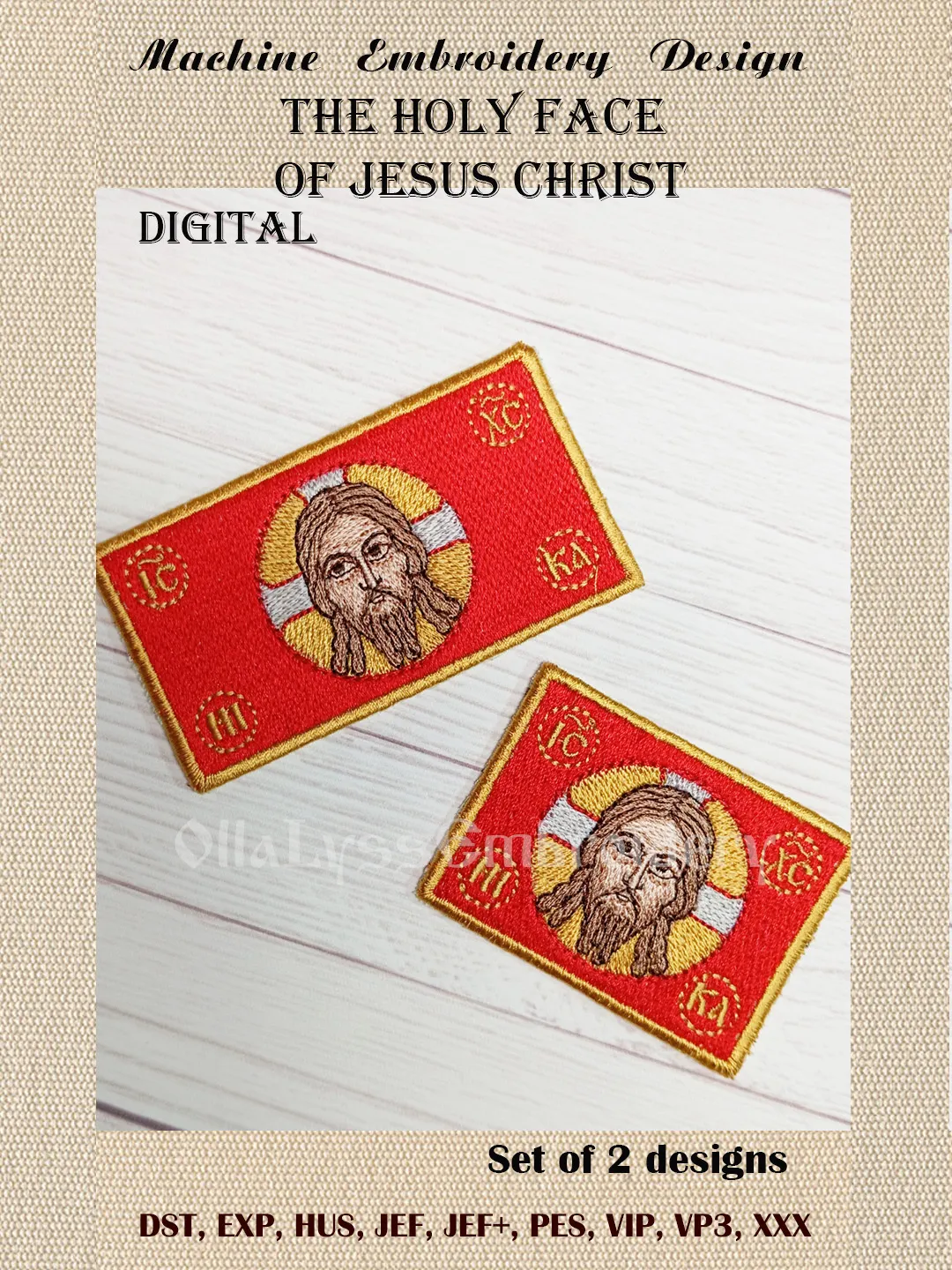 Jesus Christ machine embroidery design