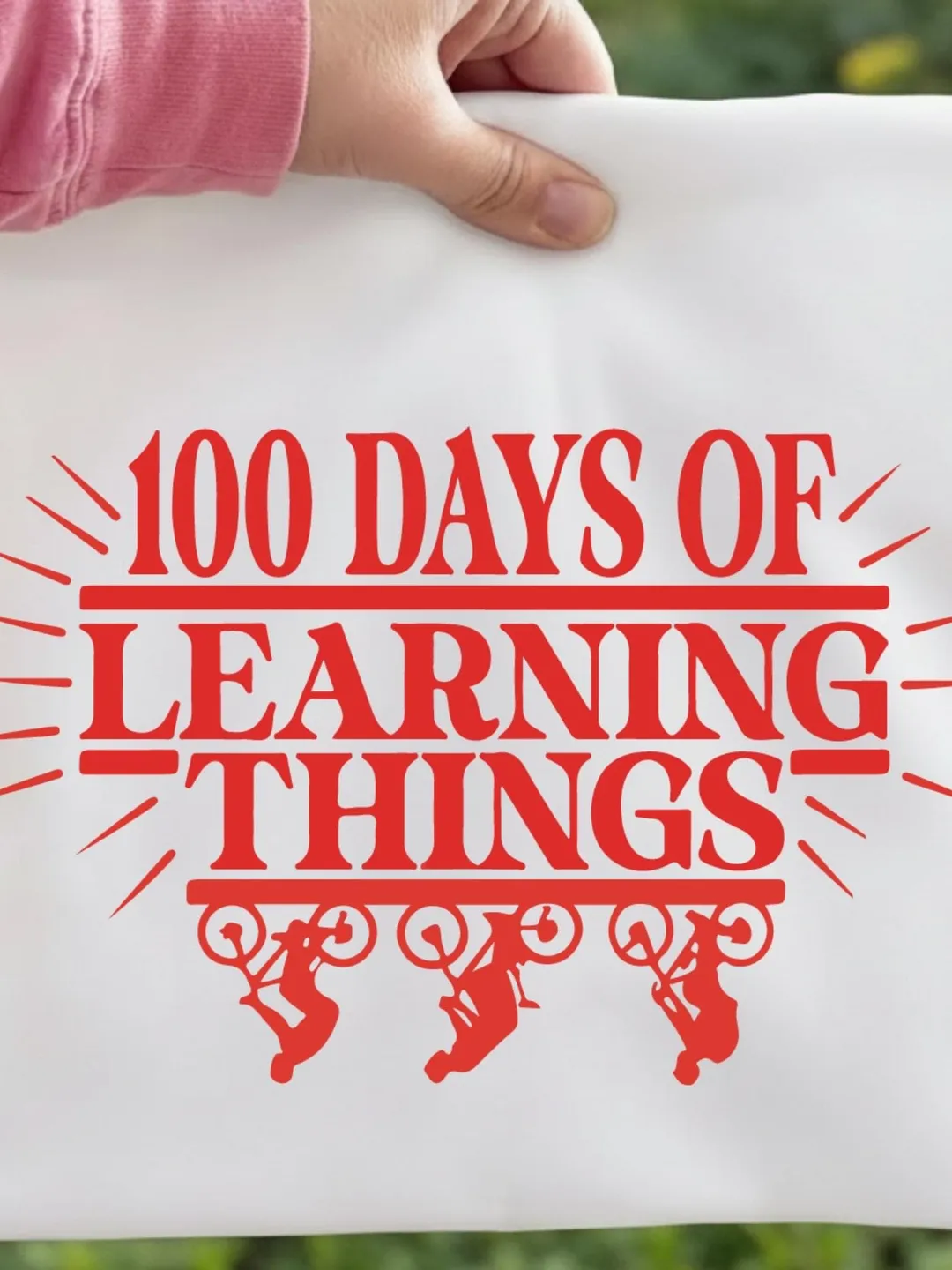 100 Days of Learning Things SVG with Upside Down Bicycles for 100th Day ...