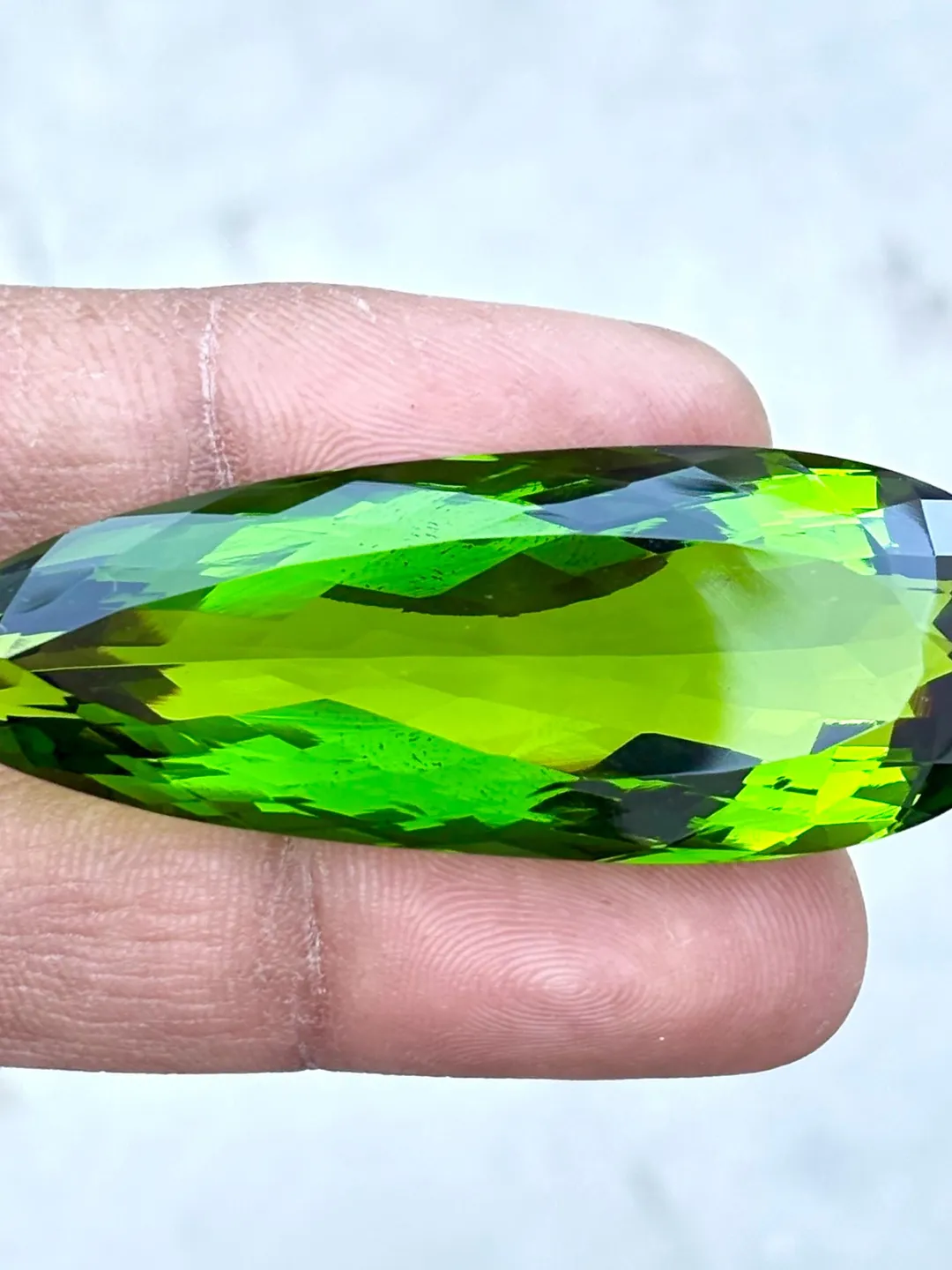 130.Ct Pear Shape Peridot, Olive Green Unique Teardrop Cut for Jewelry ...