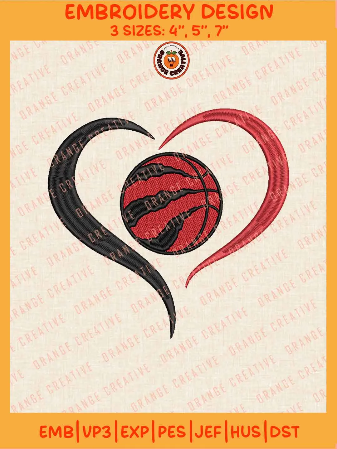 NBA Toronto Raptors Team Heart Logo Embroidery Files, Toronto Raptors ...