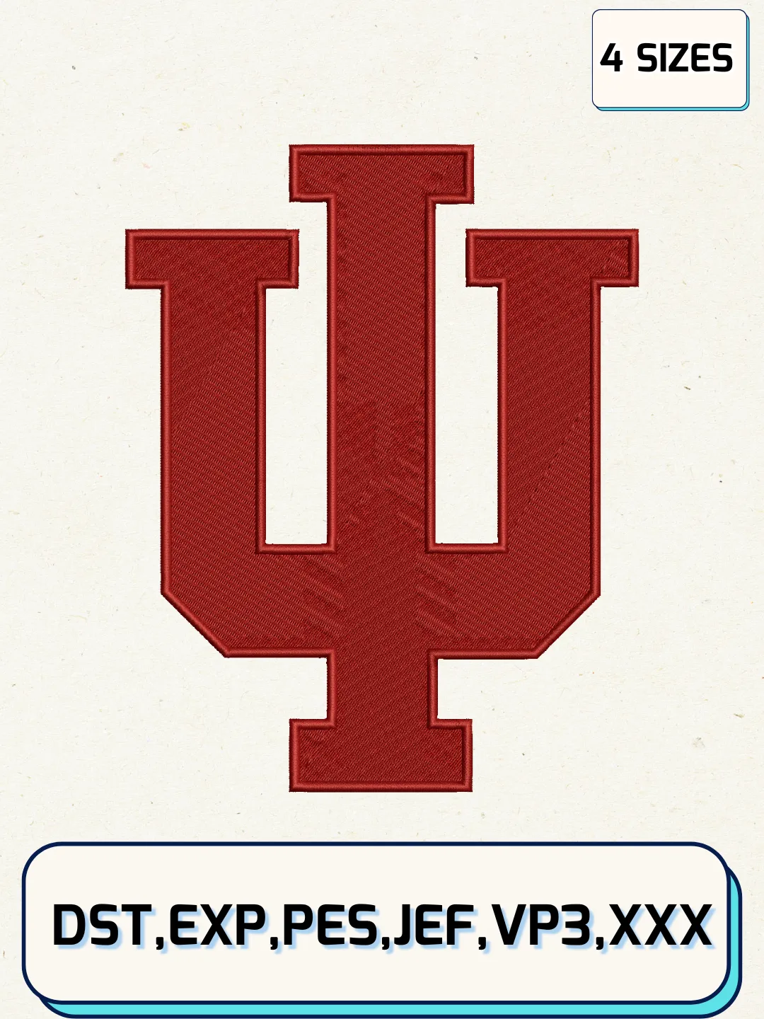 Indiana Hoosiers Logos Embroidery Design Files, NCAA Logos Embroidery ...