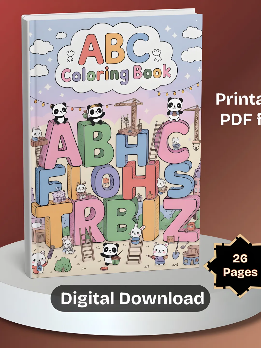 Animal Alphabet Tracing and Coloring Book (A–Z)