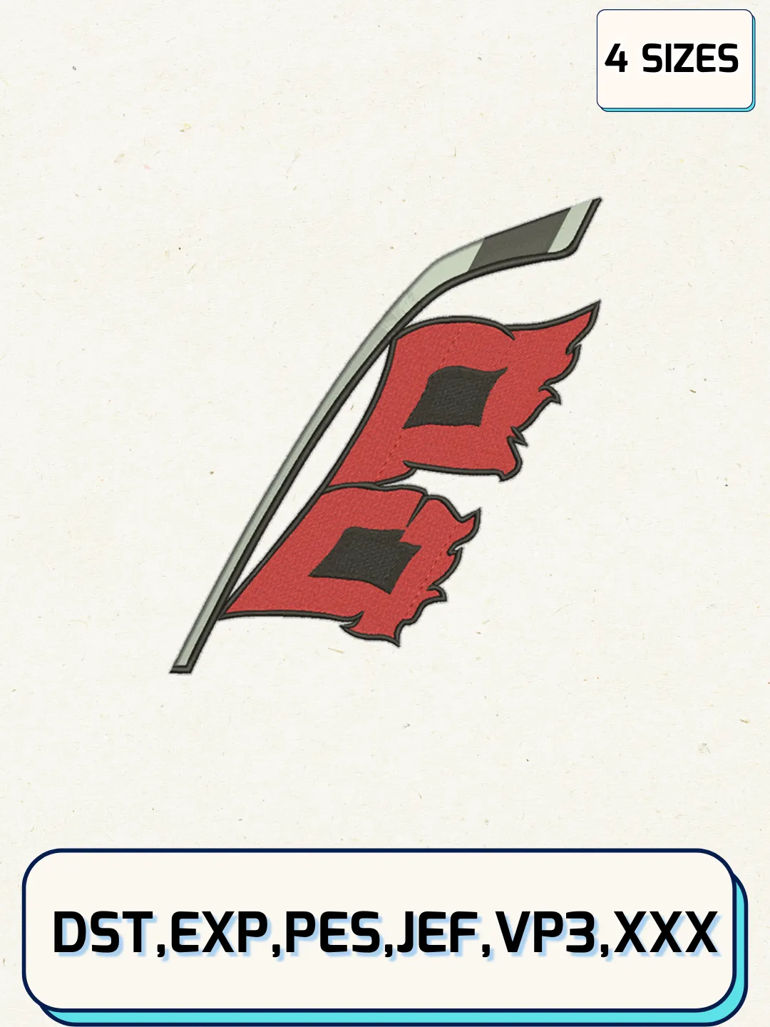 Carolina Hurricanes Alternate Logos Embroidery Design Files, NHL Logos ...
