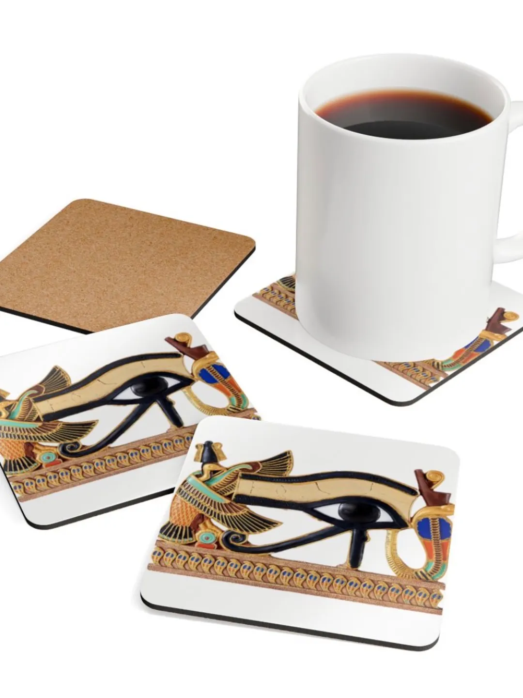 Eye Of Horus Coaster Set/ Egyptian Heru Symbol/ Afrocentric Home Decor ...