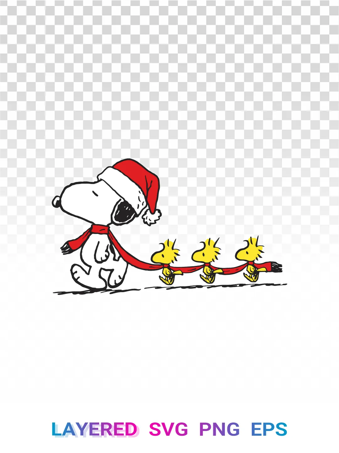 Snoopy Christmas SVG, Peanuts PNG Clipart, Woodstock Holiday