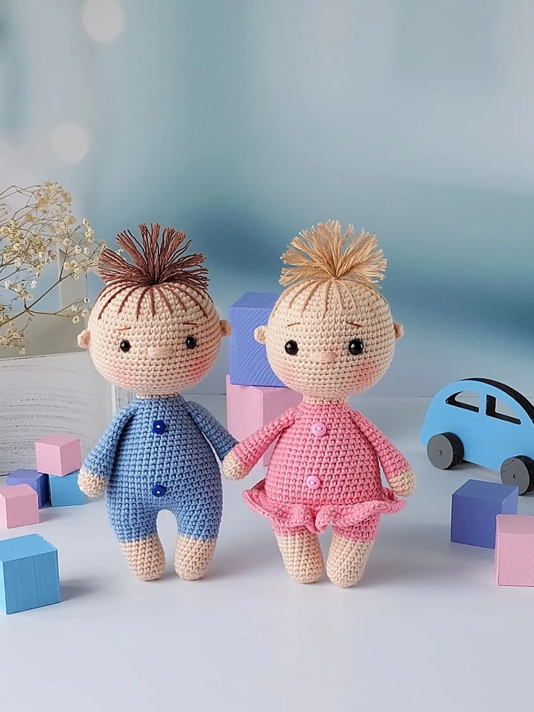 Crochet pattern of mini dolls in English. Crochet pattern doll ...
